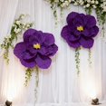 2pcs 20-Inch Large Purple Artificial Paper Flowers for Home and Event ...