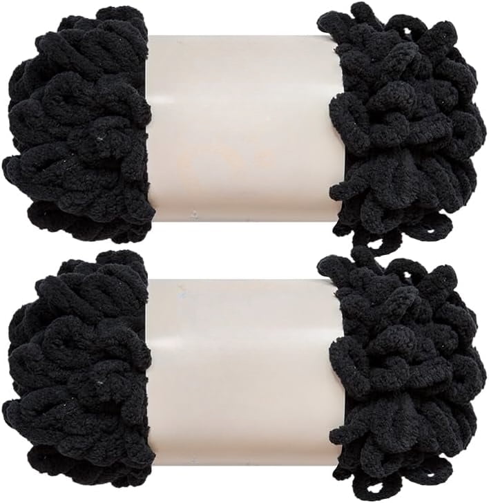 2pcs/200g Loop Yarn 100% Polyester Chenille Puffy Yarn, Craft Chunky ...