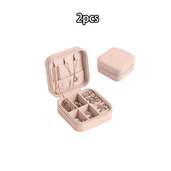 2pcs 2025 Jewelry Box Set Ring Earnail Storage Flip Small Jewelry Box ...