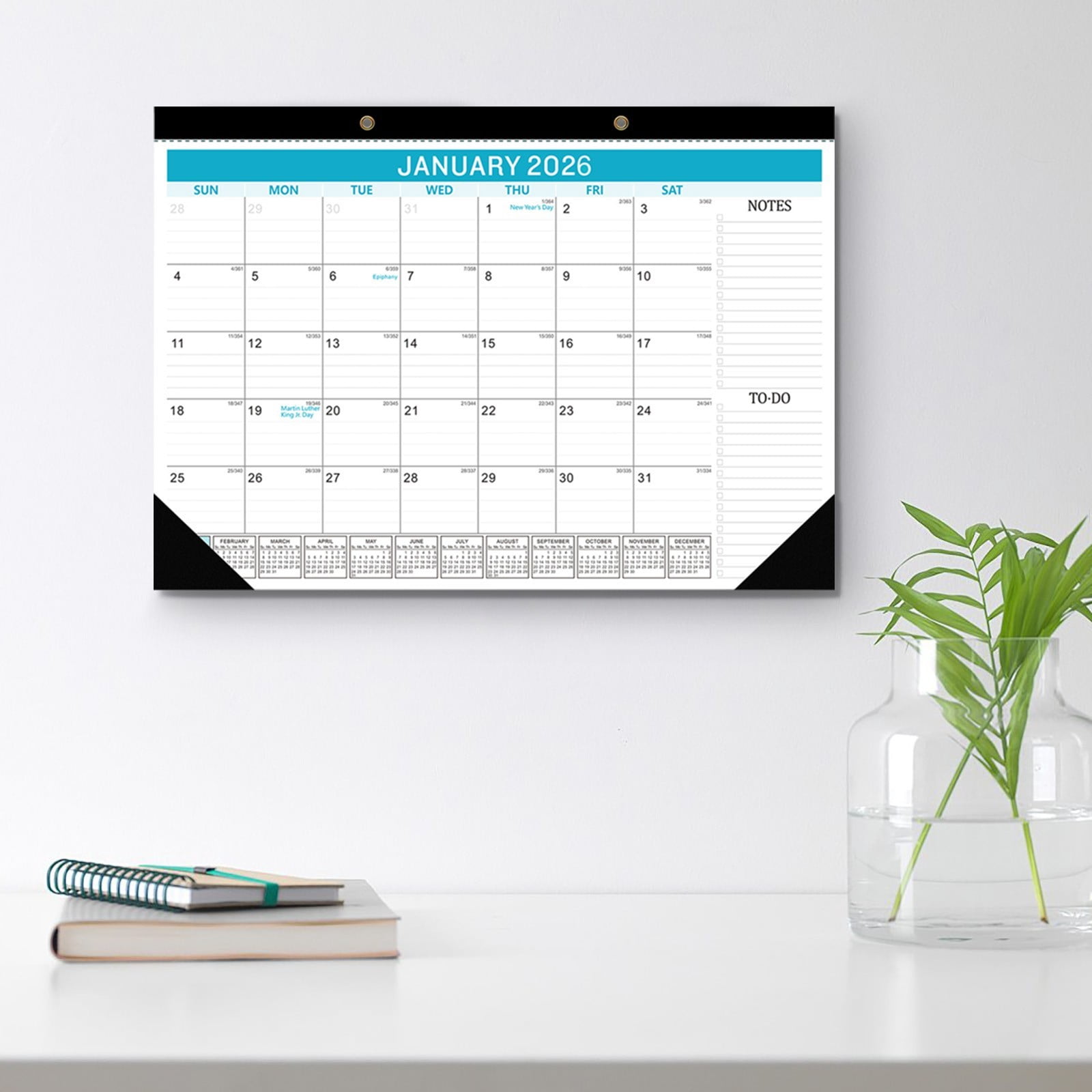 2pcs 2026-2027 Wall Planning Calendar - Thick Paper Yearly Calendar ...