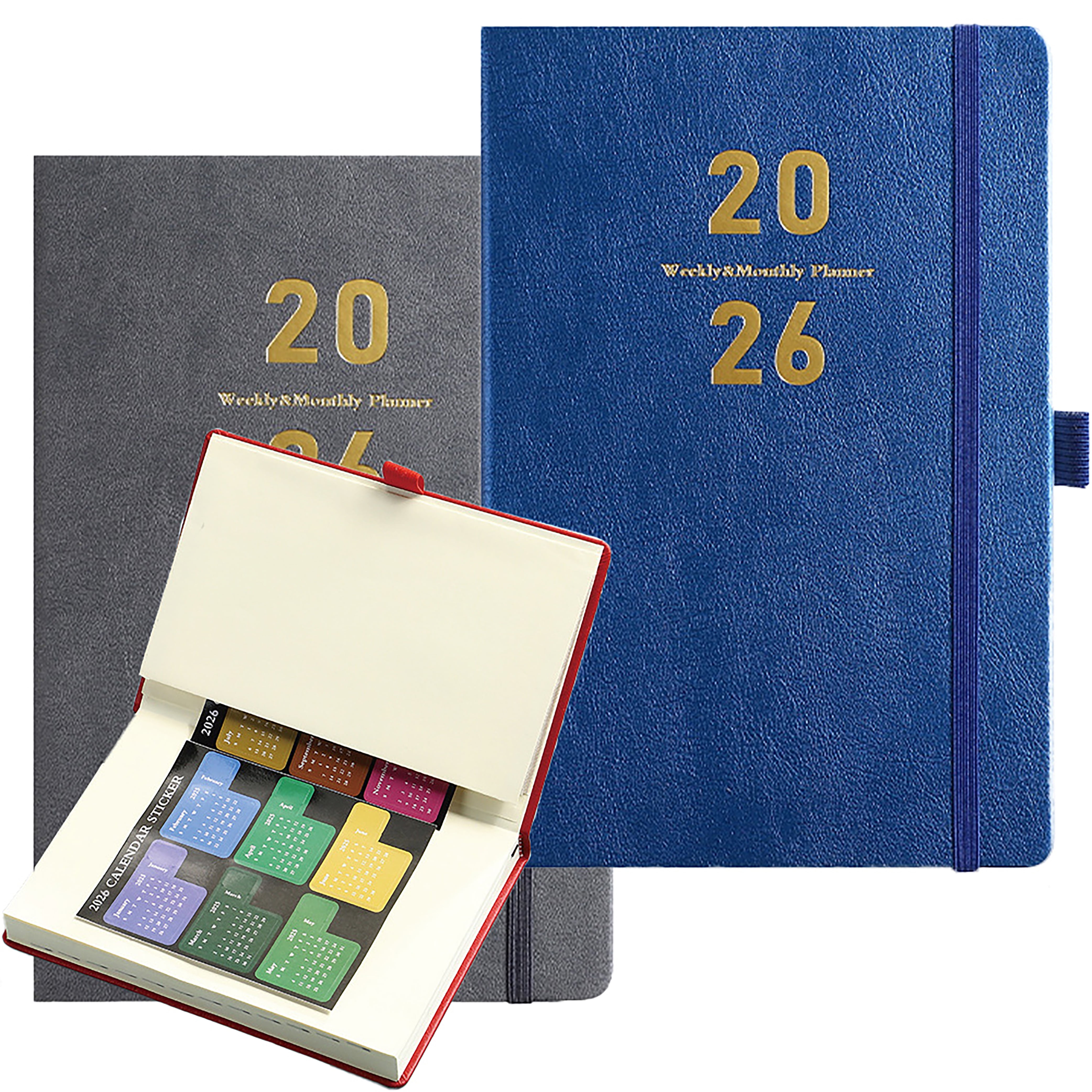 2pcs 2026 Planner, Weekly and Monthly Planner, January 2026 - December ...
