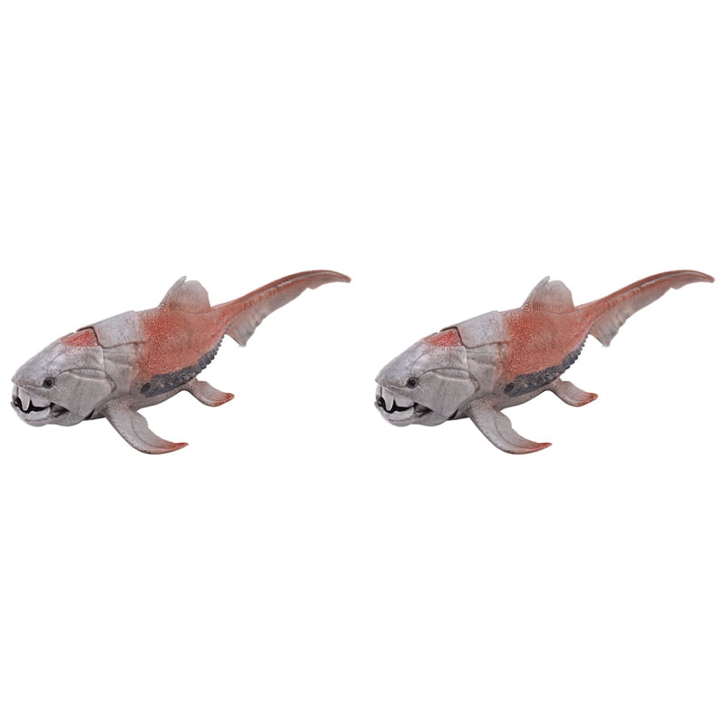 2pcs 20Cm Model Toy Dunkleosteus Dinosaur Fish Decoration Action Figure ...