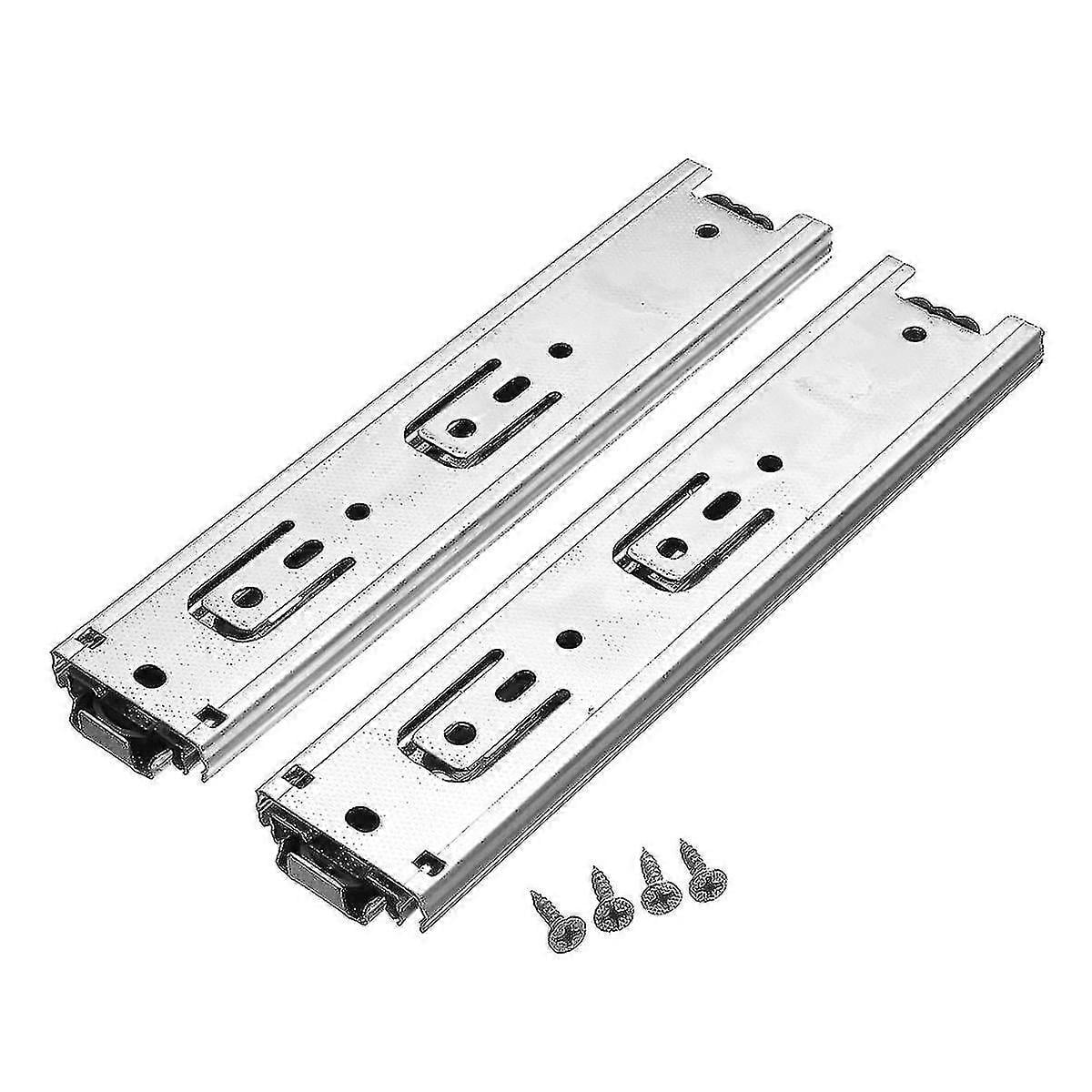 2pcs 20cm Drawer Slider Runner Close Slides Ball Bearing Rail Cabinet ...