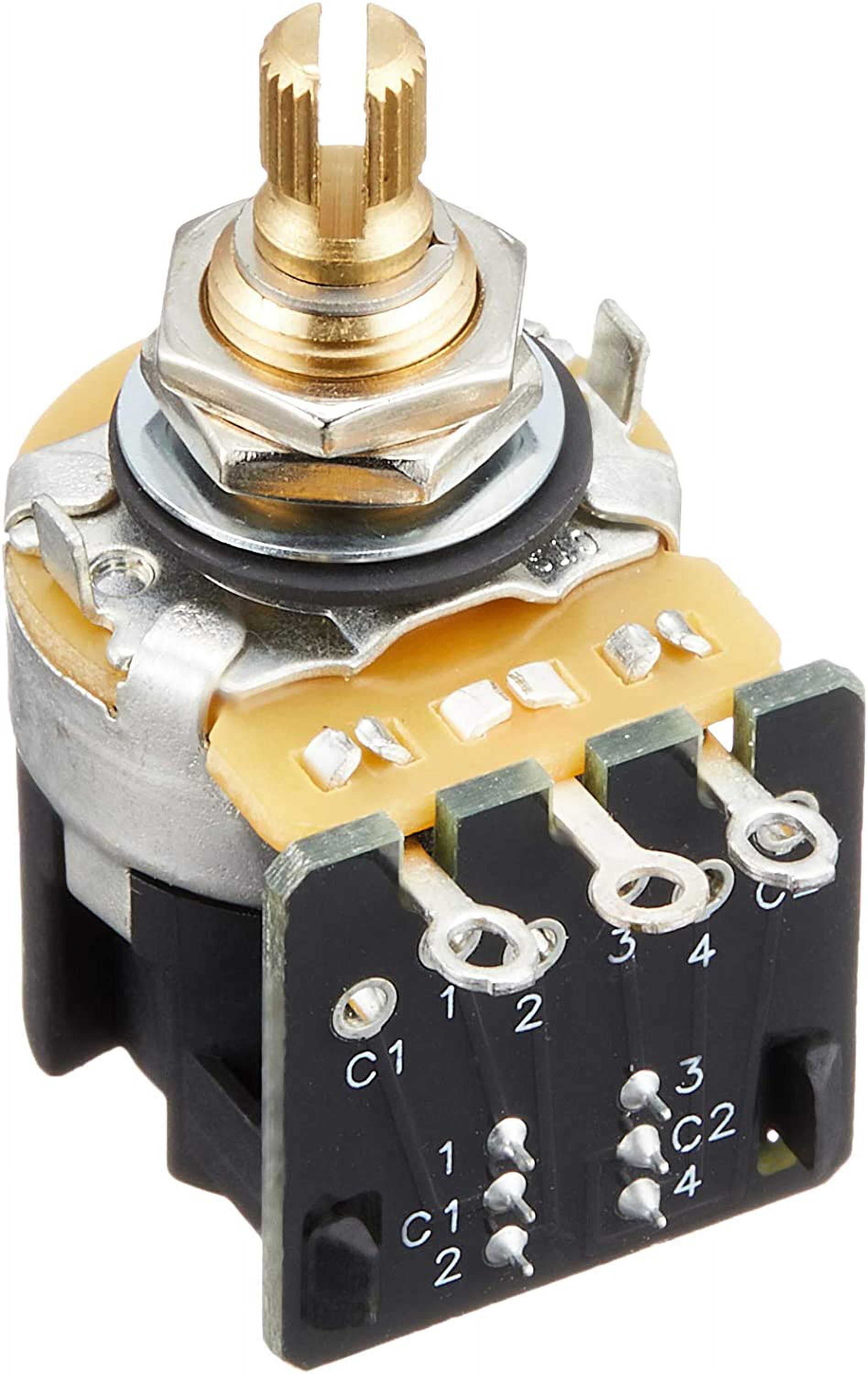 2pcs 250K Push/Pull Split Shaft Audio DPDT Potentiometer - Walmart.com