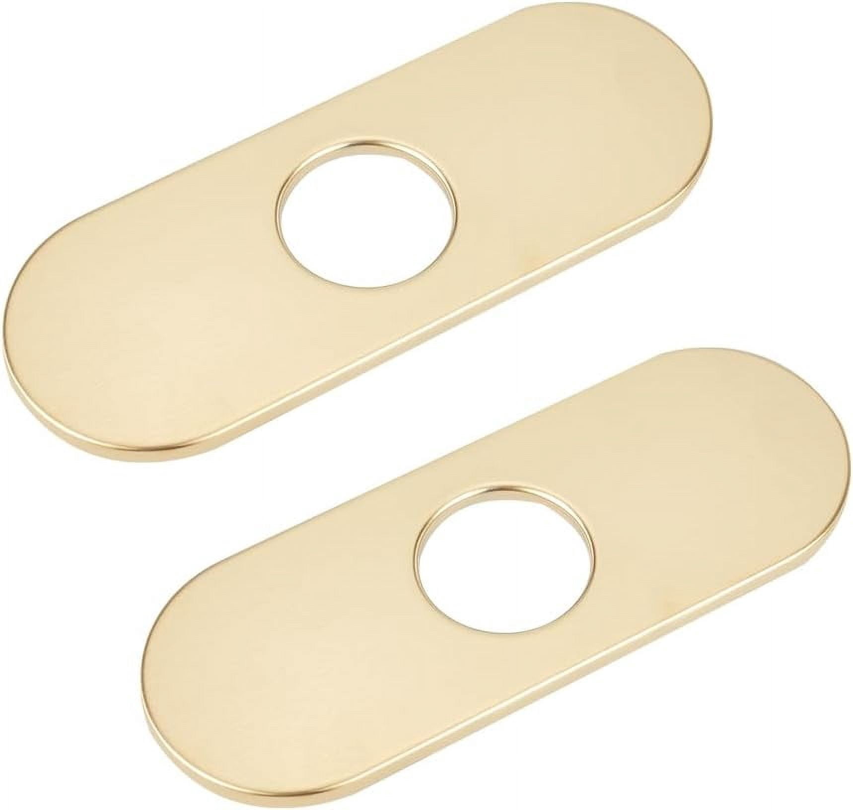 2pcs 2pcs Golden Stainless Steel Sink Hole Covers 160x60.5x5.5mm Oval ...