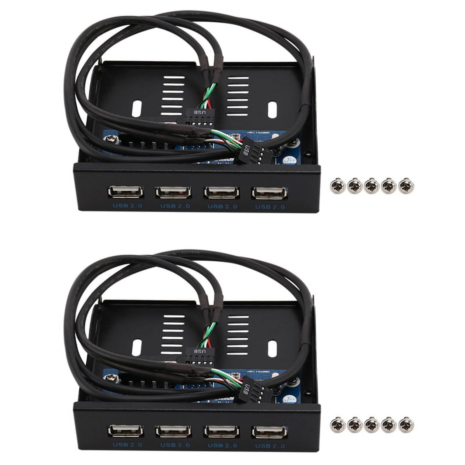 2pcs 3.5 Inch Floppy Bay 4 Ports USB 2.0 Hub USB2.0 Front Panel ...