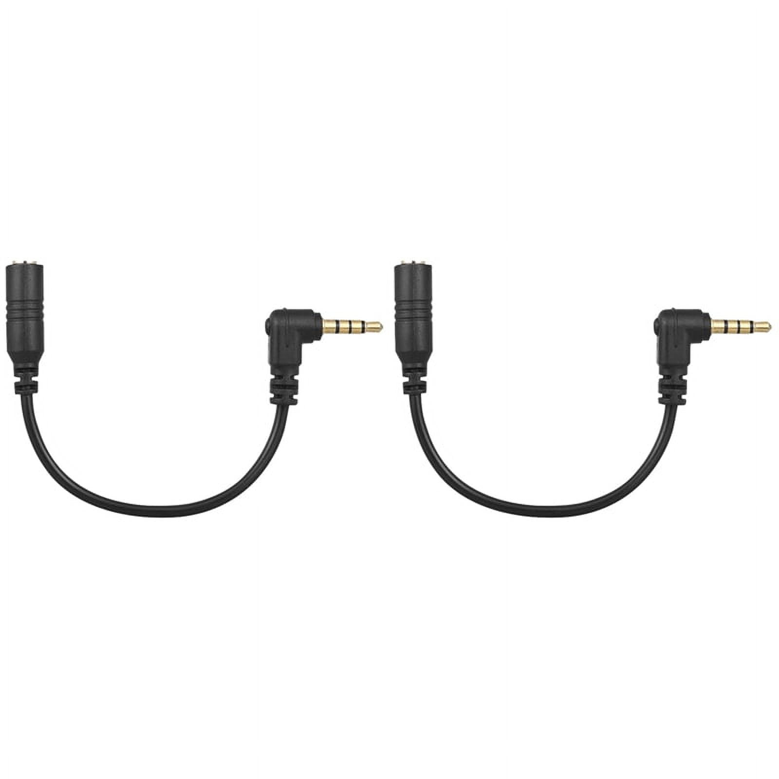 2pcs 3.5mm 3 Pole TRS Female to 4 TRRS Male 90 Degree Right Angled ...