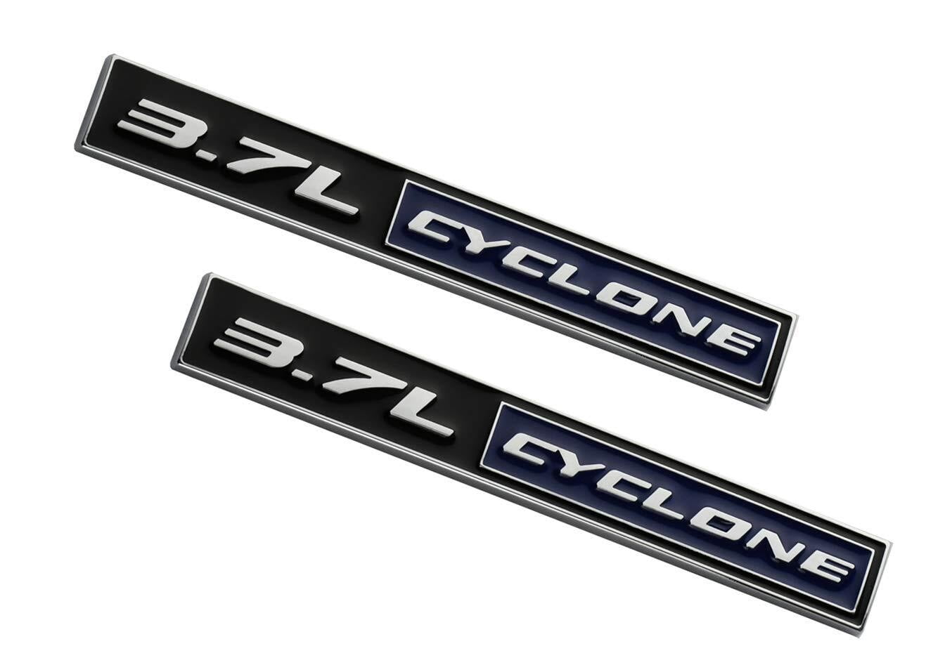 2pcs 3.7L Cyclone Emblems 3D Badge Replacement for 2011-2020 Mustang V6 ...