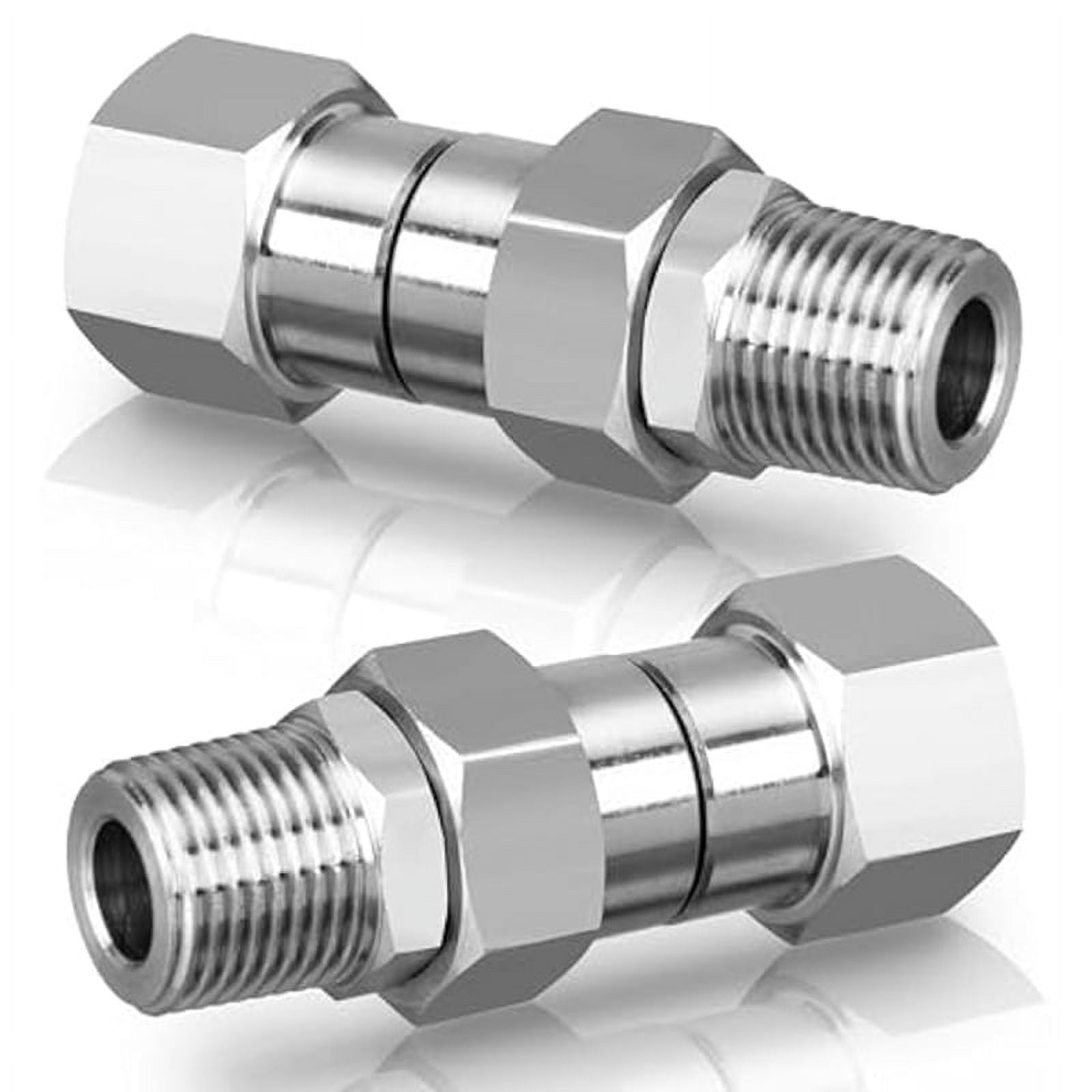 2pcs 3/8inch NPT Pressure Washer Swivel Fitting,Anti-Twist Male to Female Adapter,360° Connector ...