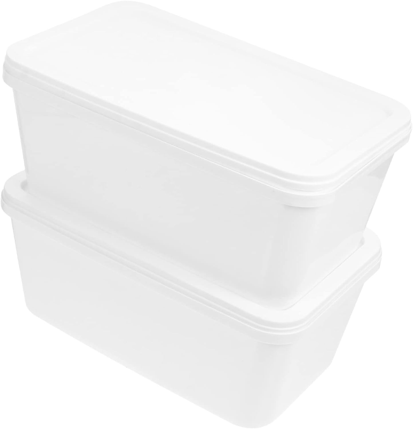 2pcs 3 Ice Cream Box Storage Boxes with Lids Dessert Container Reusable ...