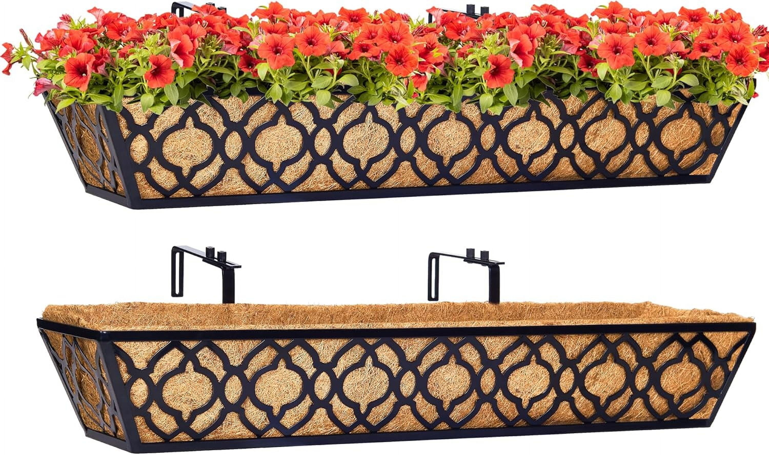 2pcs 30" Window Boxes Horse Trough with Coconut Coir Liner,30 Inch ...
