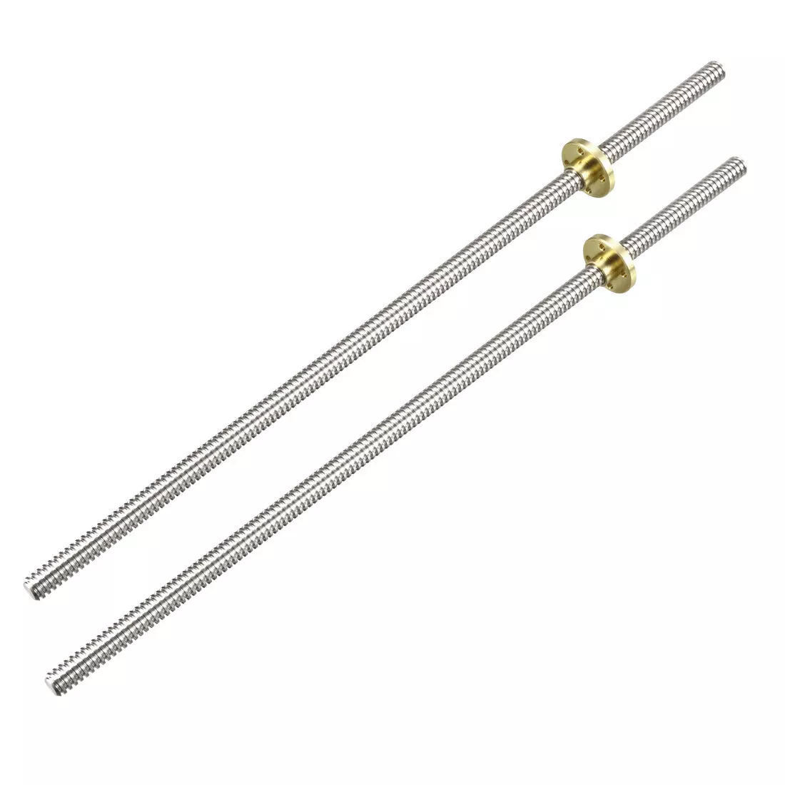 2pcs 300mm T8 Pitch 2mm Lead 2mm Lead Screw Rod with Copper Nut for 3D ...