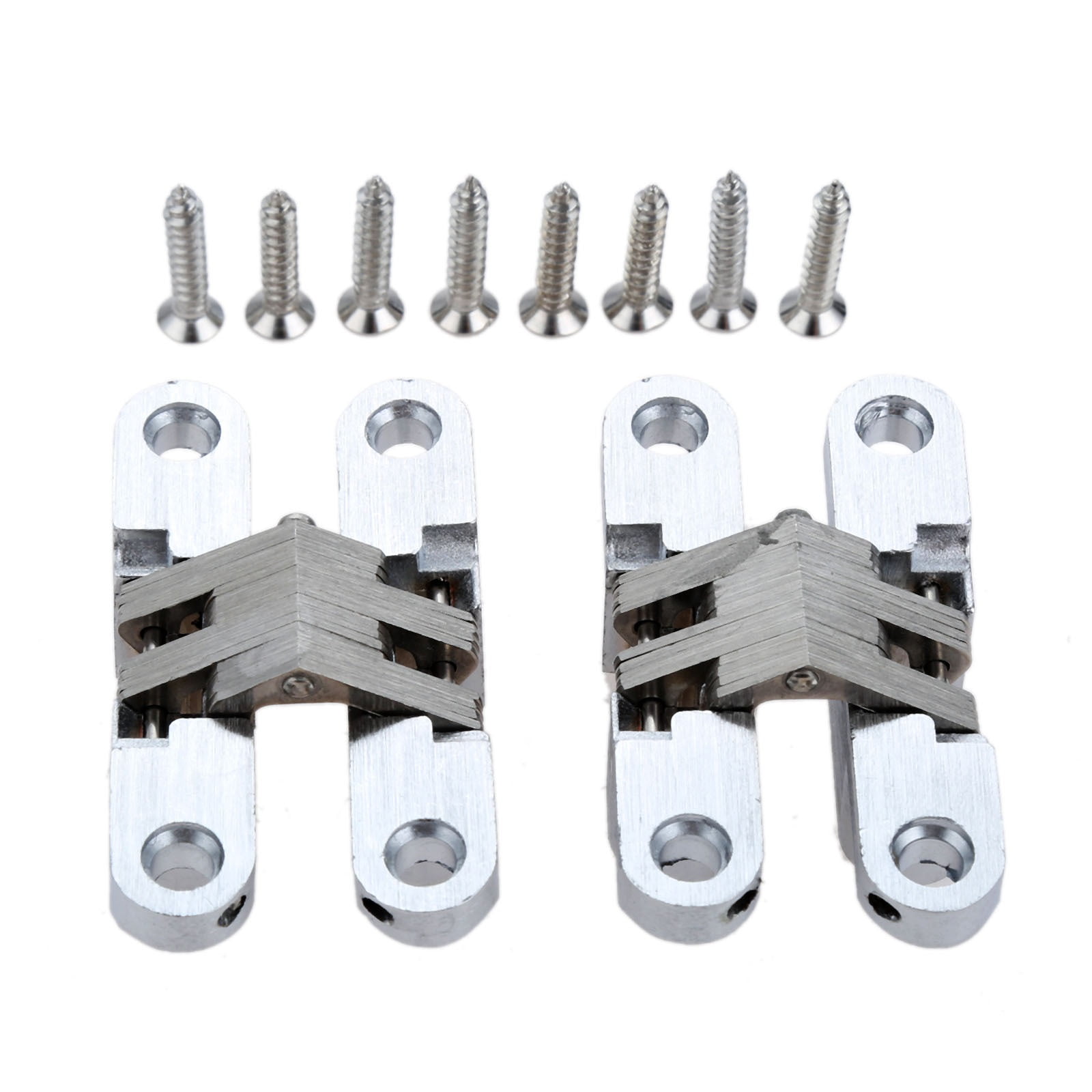 2pcs 304 Stainless Steel Hidden Hinges Invisible Concealed Folding Door ...