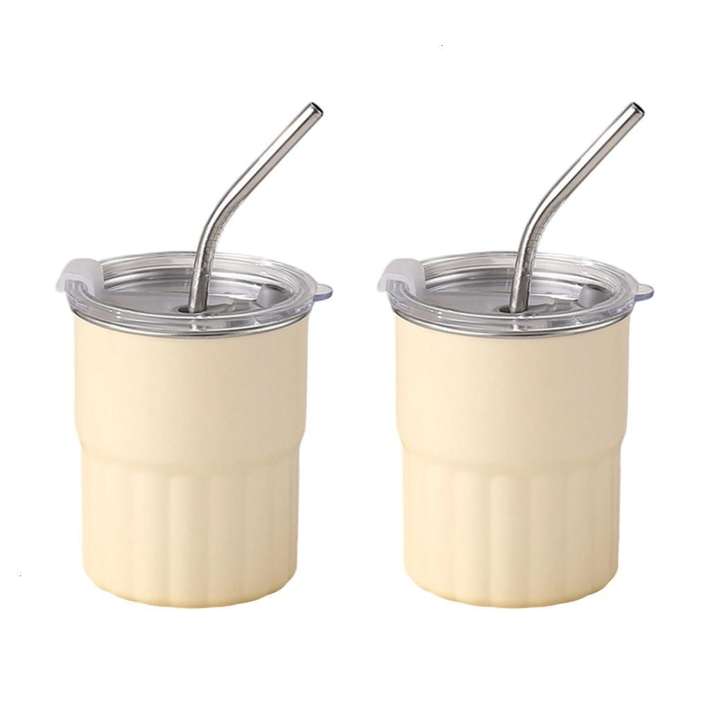 2pcs 304 Stainless Steel Mugs Stackable Double Walled Cup Cold ...