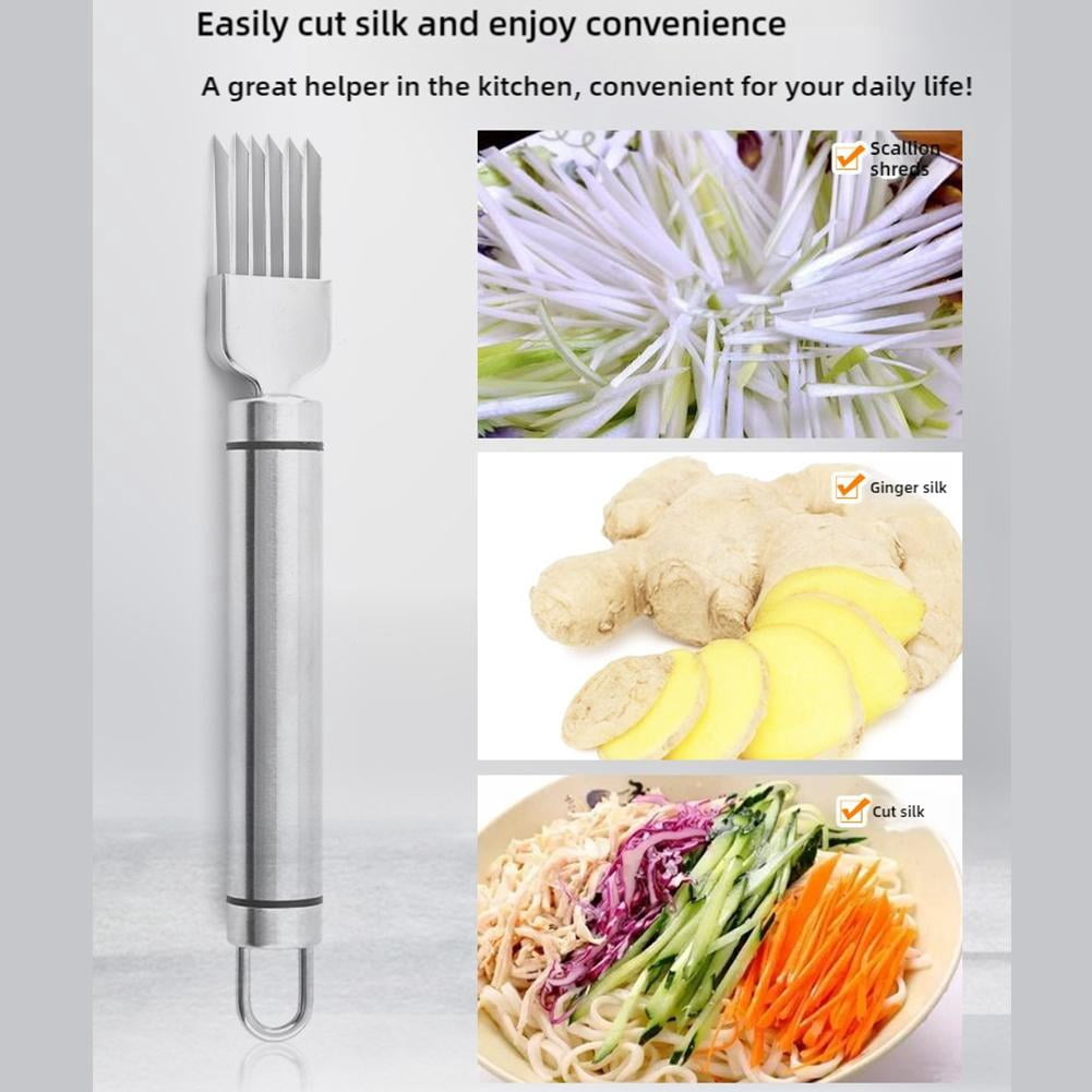 2pcs-304 Tube Handle Onion Cutter 304 Stainless Steel Onion Cutter ...