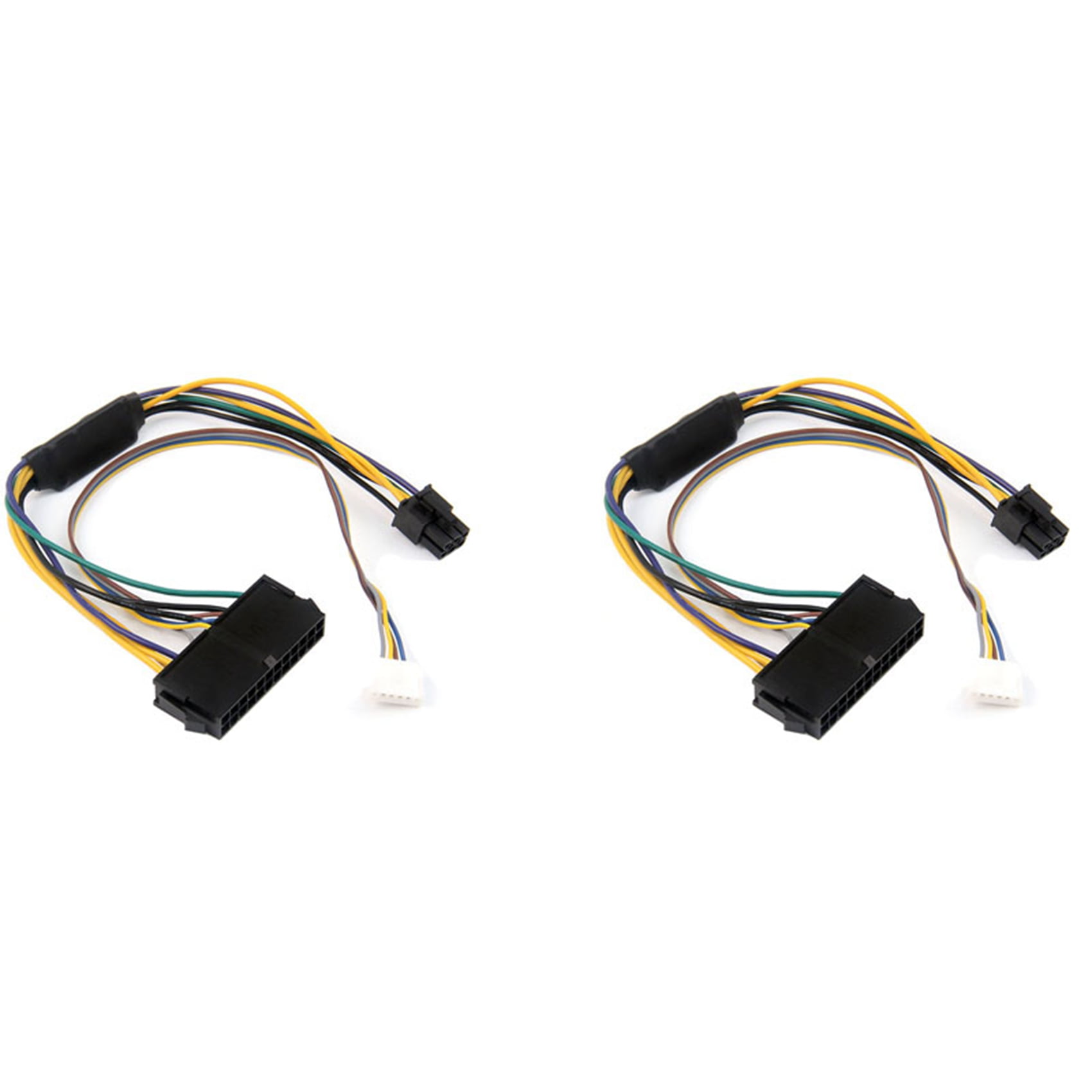 2pcs 30CM Modular Power Supply Cable ATX 24Pin 24 Pin Female to 6Pin 6 ...