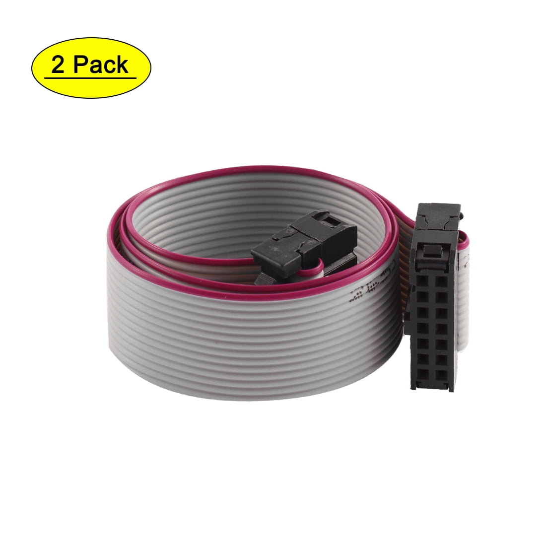 2pcs 30cm IDC 14Pin Hard Drive Extension Wire Flat Ribbon Cable f ...