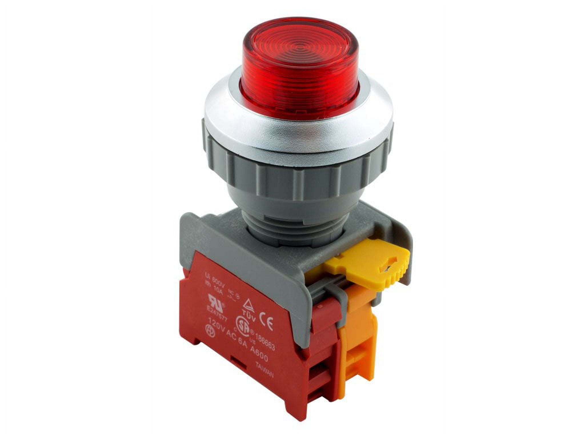 2pcs 30mm 1NO Momentary Push Button Switch 110V DC LED Illuminated ...