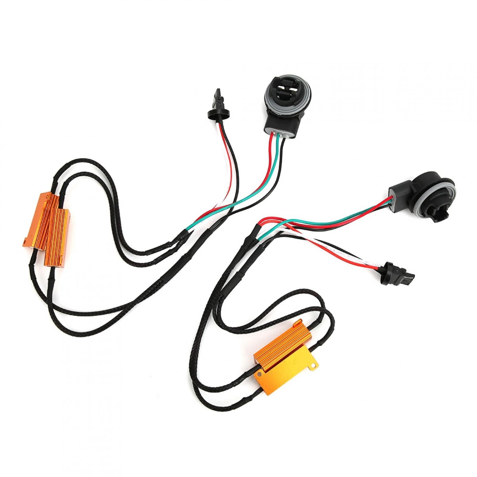 2pcs 3157B LED 50W 8ohm Load Resistor Wiring Error Free Decoder for Car ...