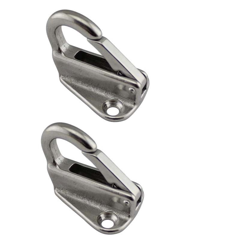 2pcs 316 Stainless Steel Boat Fending Hooks Spring Hook Snap Attach ...