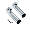 2pcs 316 Stainless Steel Clamp On Fishing Rod Holder Set For Marine ...
