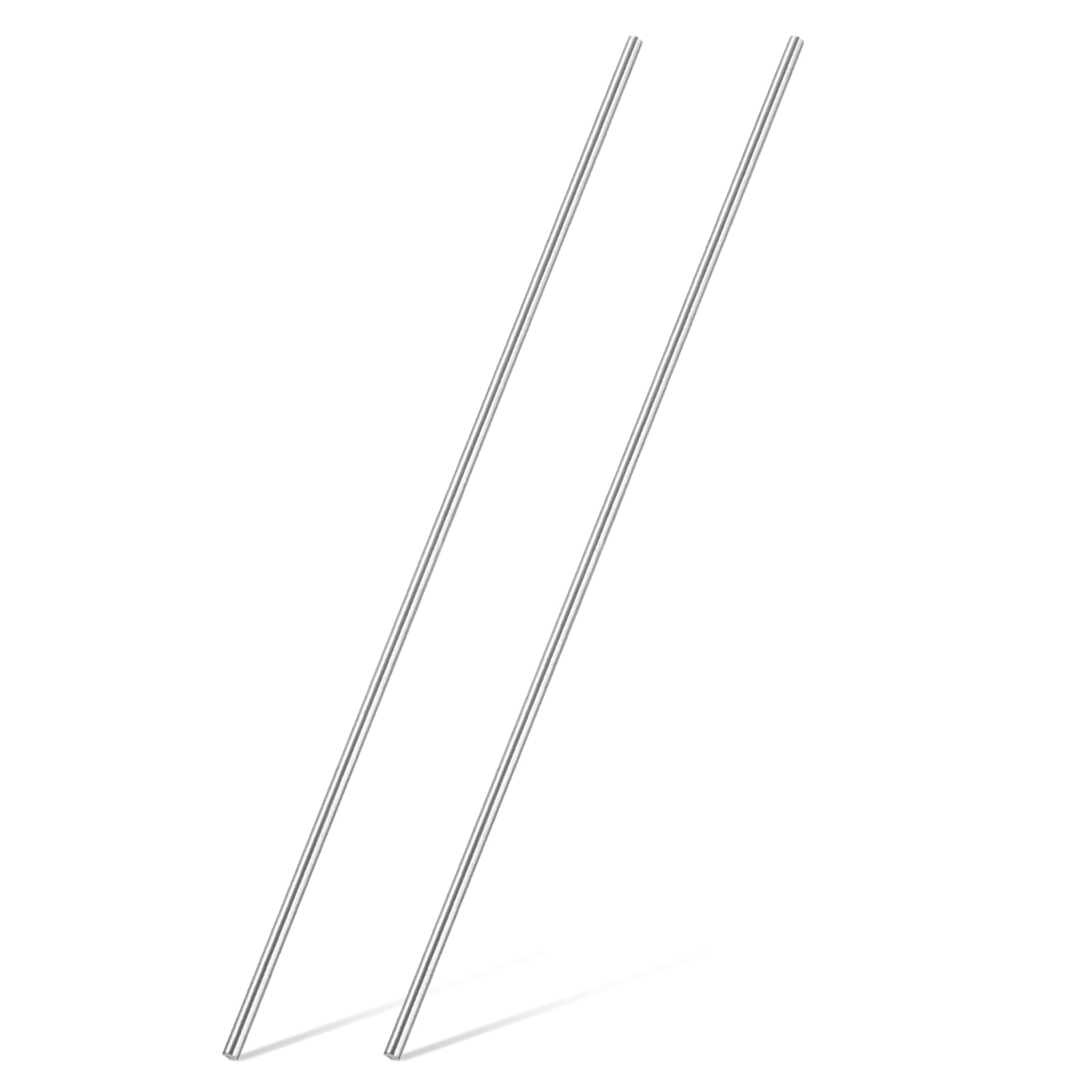 2pcs 316 Stainless Steel Round Rod Bar, 6x350mm Silver Solid Shaft Rods ...