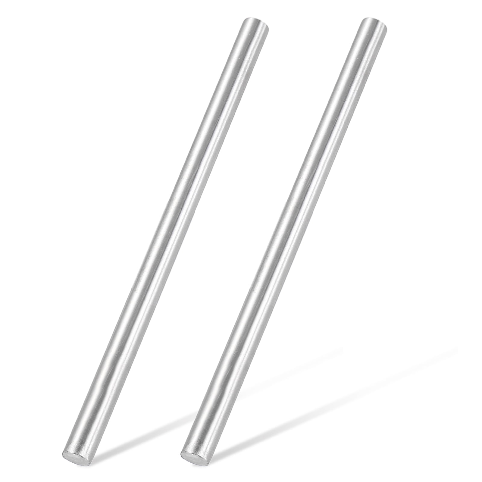 2pcs 316 Stainless Steel Round Rod Bar, 8x100mm Silver Solid Shaft Rods ...