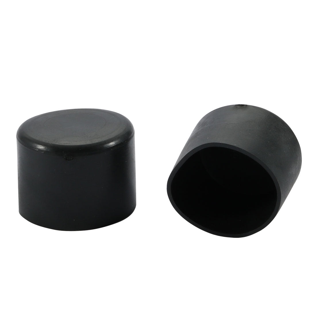 2pcs 35mm Dia Black Rubber Round Plug Chair Leg Insert Caps Cover ...