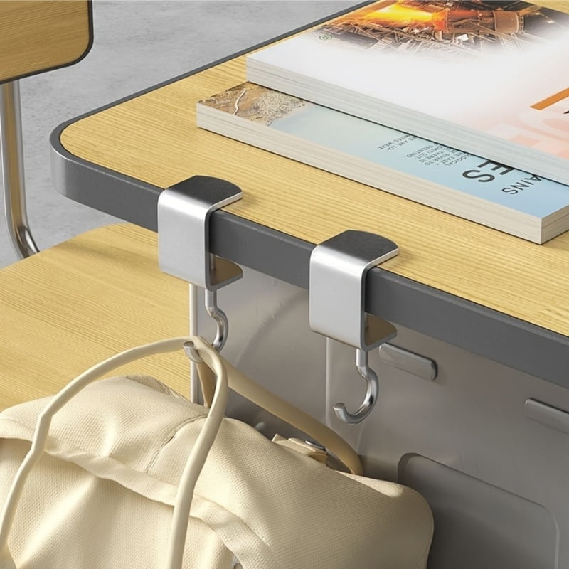 2pcs 360° Rotatable Steel Table Hooks - Detachable, Non-Destructive ...