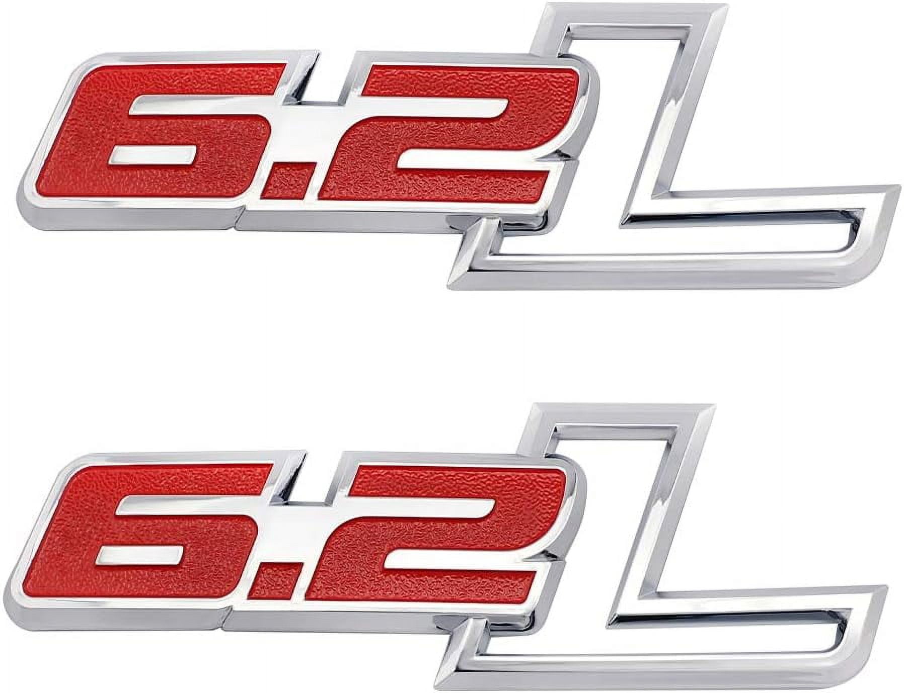 2pcs 3D 6.2L Engine Emblems Badge Trunk Door Fender Bumper Auto Sticker ...