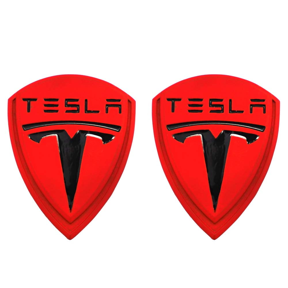 2pcs 3D T Decorative Accessories T Emblem Badge Metal Cast Car Side ...