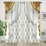 2pcs 3D Three-dimensional Flower Pattern Curtains For Living Room ...