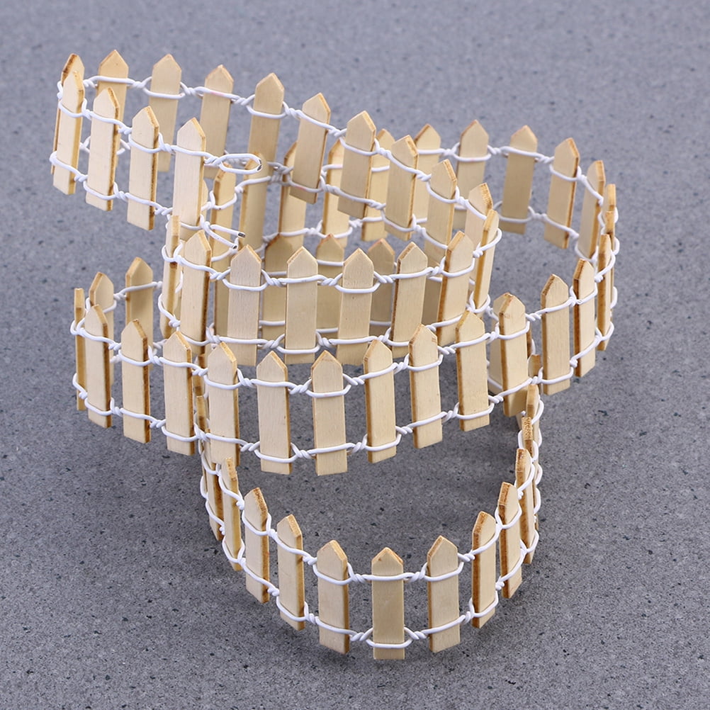 2pcs 3cm Miniature Fence Enclosure Wood Picket Fence for DIY Diorama ...