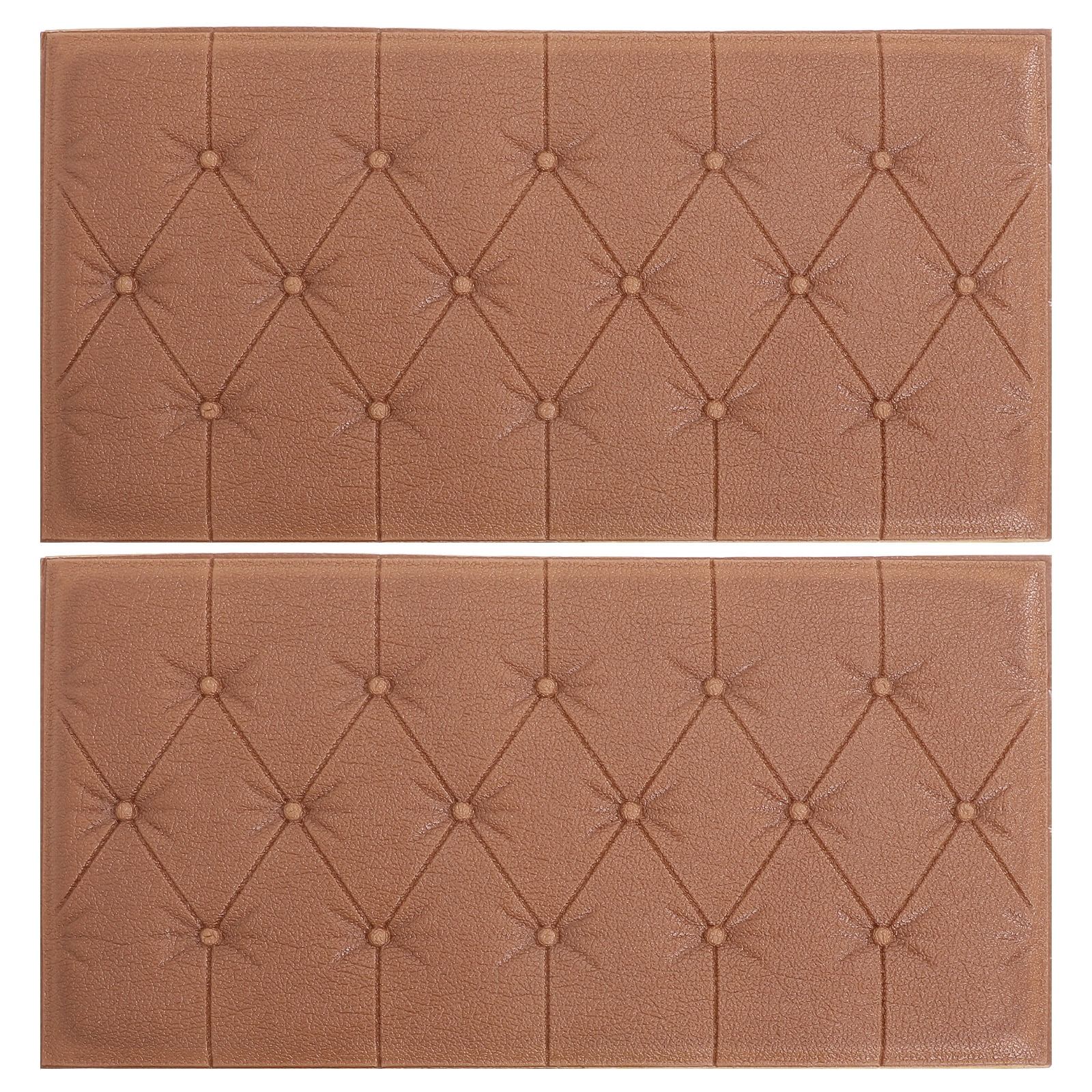 2pcs 3d Self Adhesive Foam Wall Cladded Wall Mats Decor Anti-Collision ...
