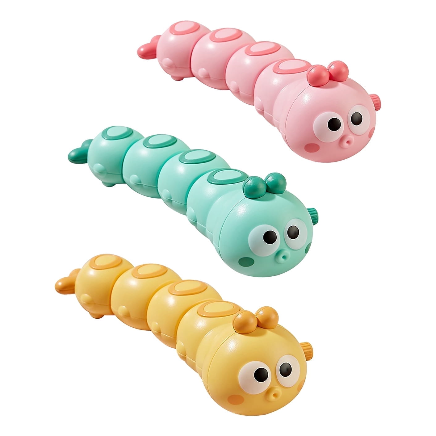 3Pcs Caterpillar Wind-up Toy, No Batteries Required, Durable Plastic ...