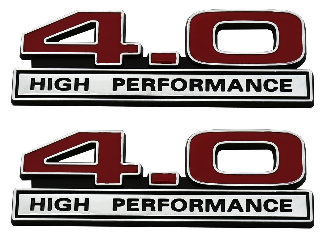 2pcs 4.0 Liter V6 High Performance Engine Emblems Badge 3D Decals ...