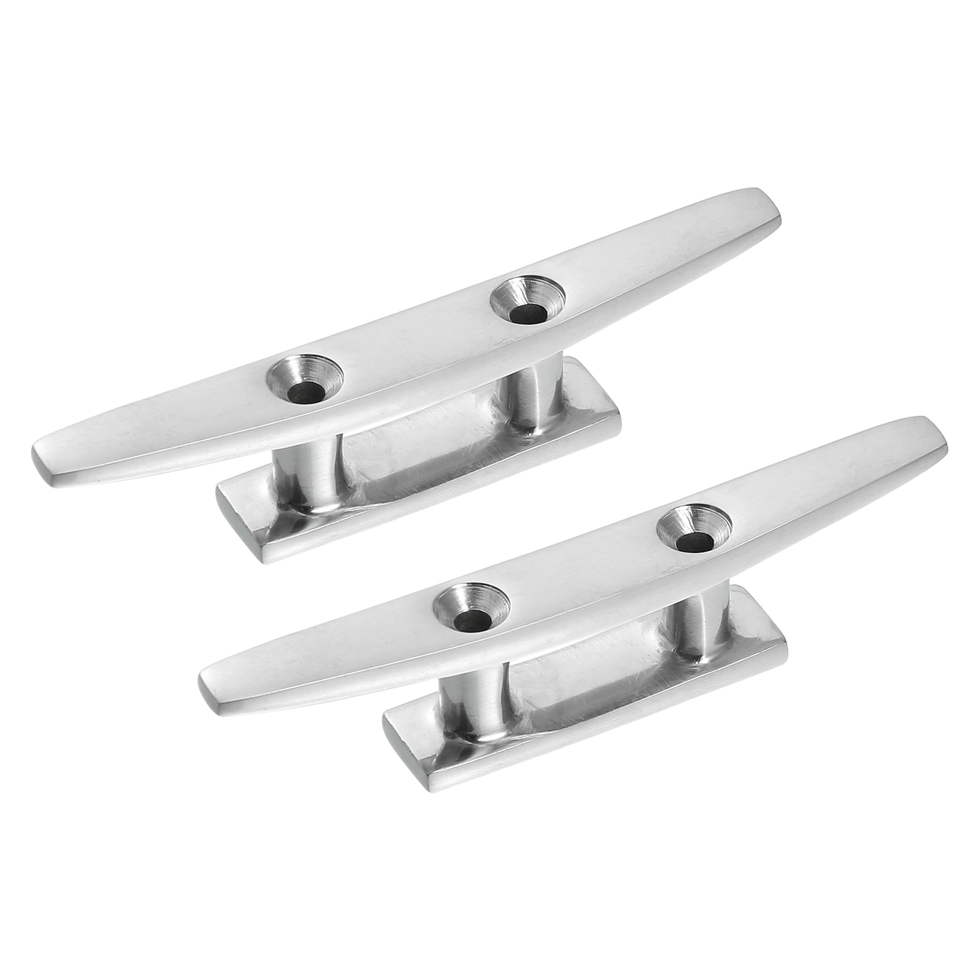 2pcs 4" 100mm Stainless Steel Boat Flagpole Cleat Hook Deck Cleat Rope ...