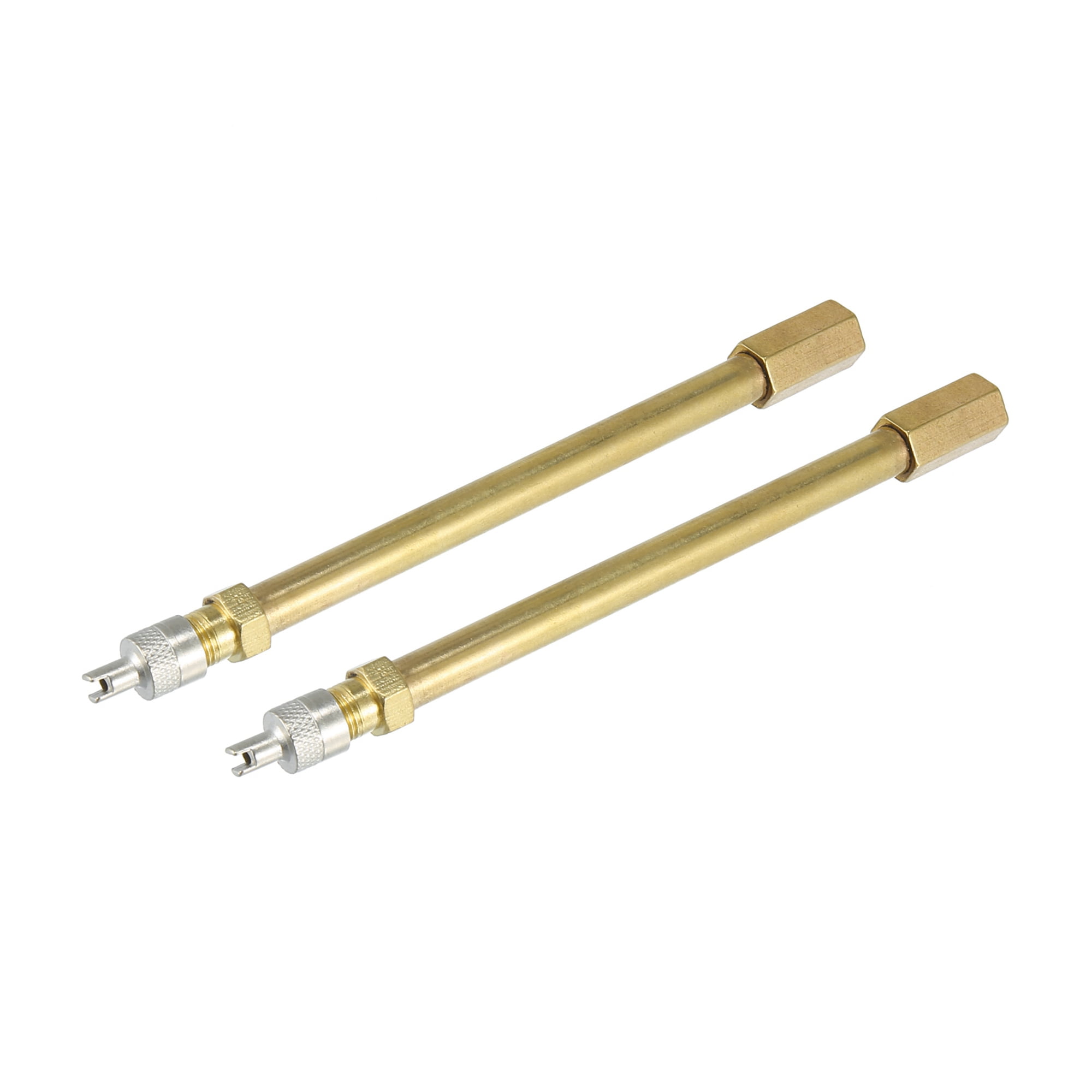 2pcs 4.72" Brass Wheel Tire Valve Extender Stem Extension Inflation ...