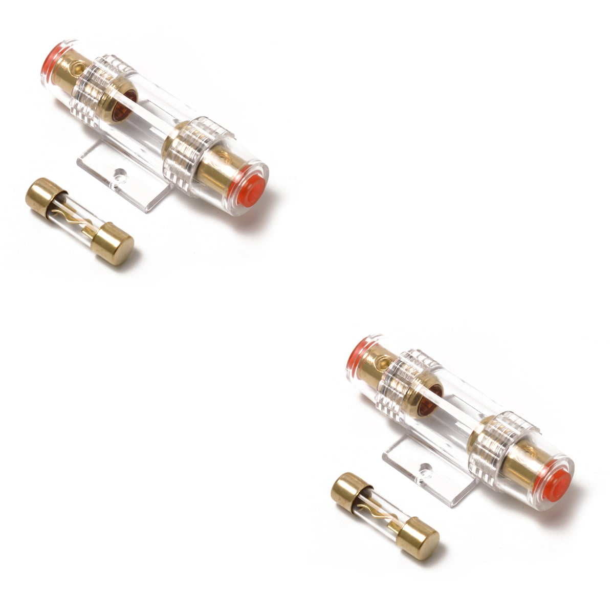 2pcs 4/8 Gauge AWG In-Line AGU Fuse Holder Fuse Block Fuse Box with 100 ...