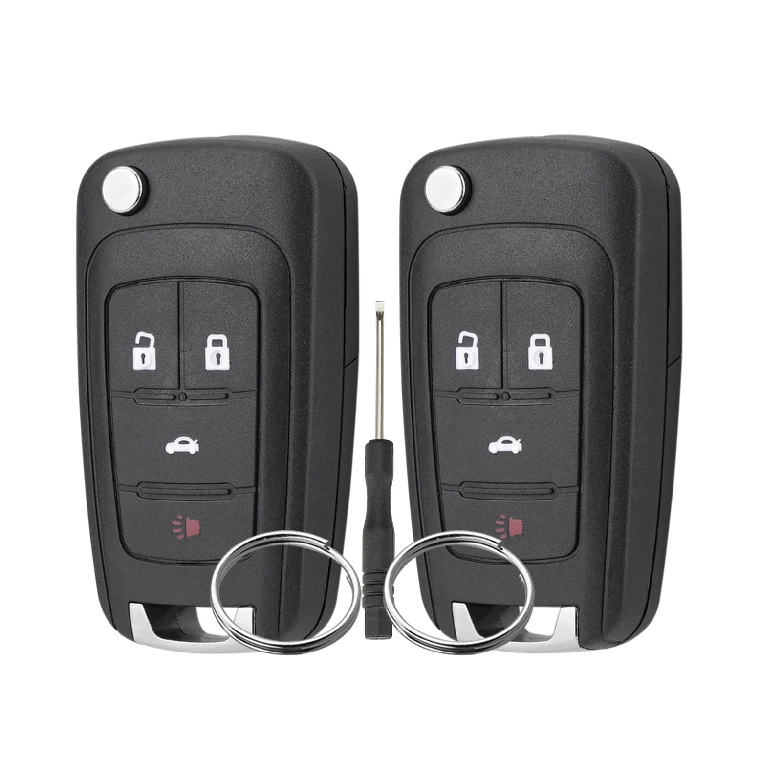2pcs 4-Button 315MHZ Car Remote Control Key for Chevrolet Flip Key for ...
