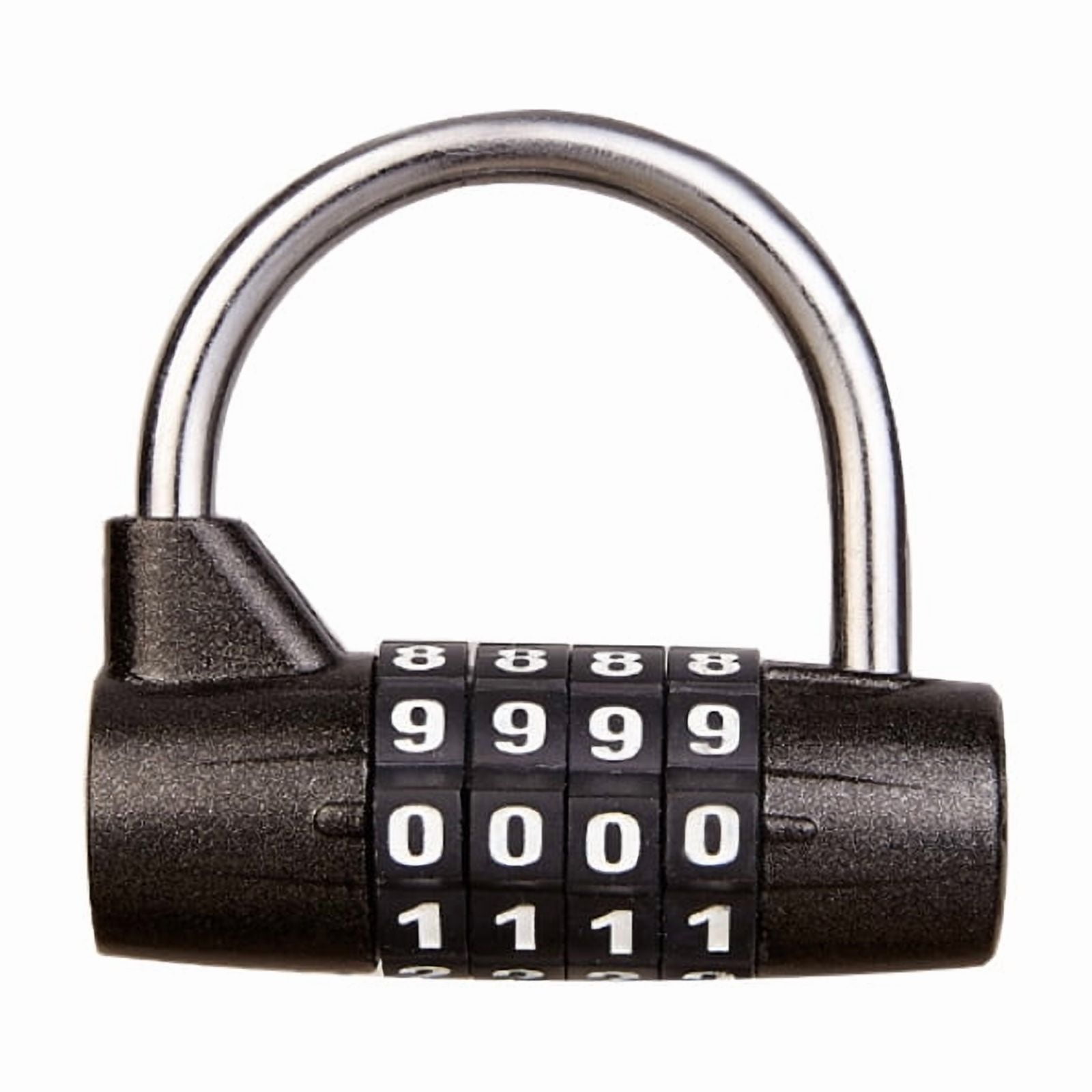 2pcs 4-Digit Combination Padlock Resettable Lock for Gate Locker Silver ...