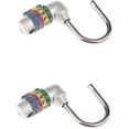 2pcs 4 Letter Dial Combination Padlock 4 Letter Code Password Lock ...
