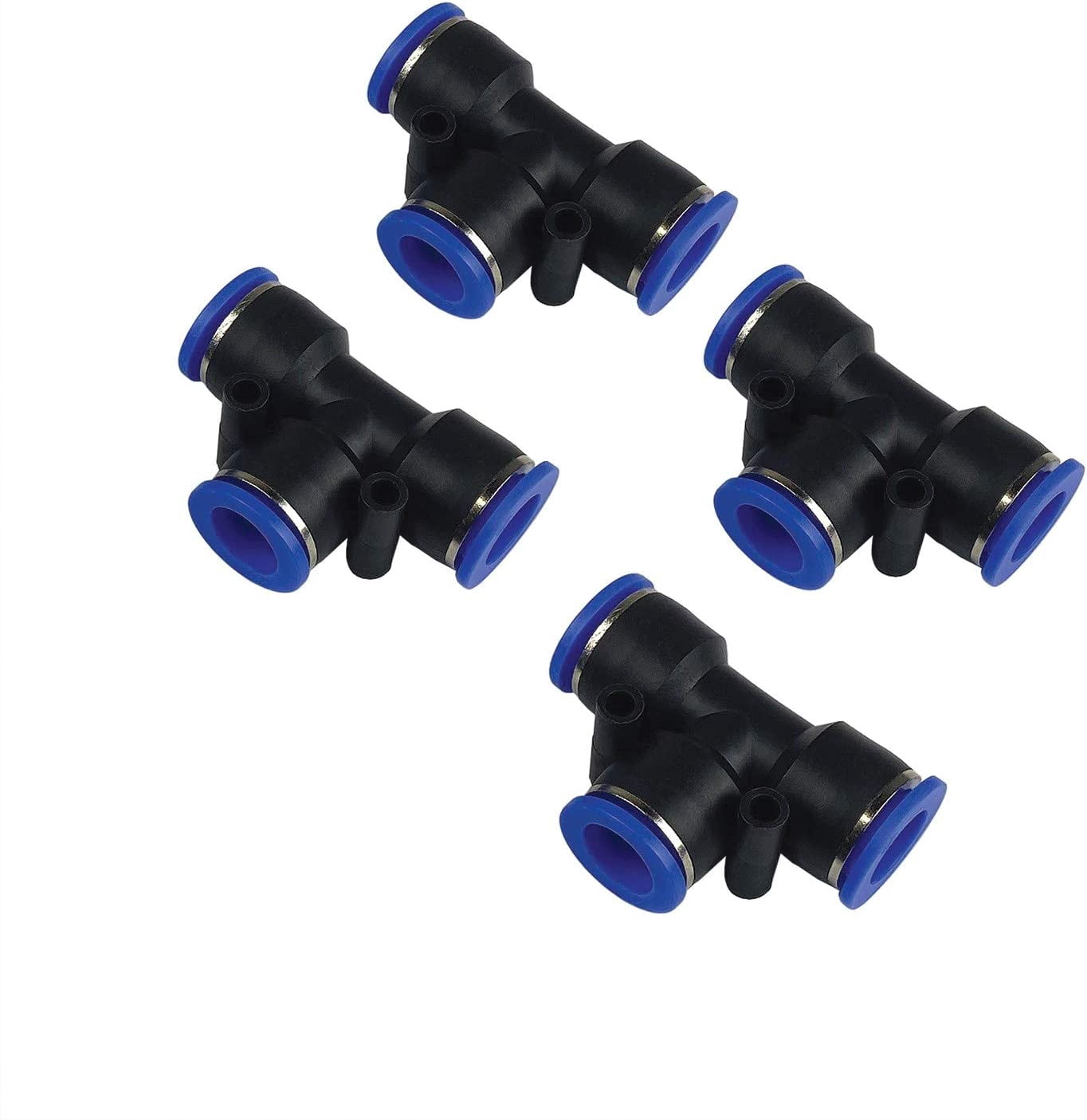 2pcs (4 PACK) 1/2" Push to Connect"T" Fittings for 1/2" (OD) Air Tubing ...