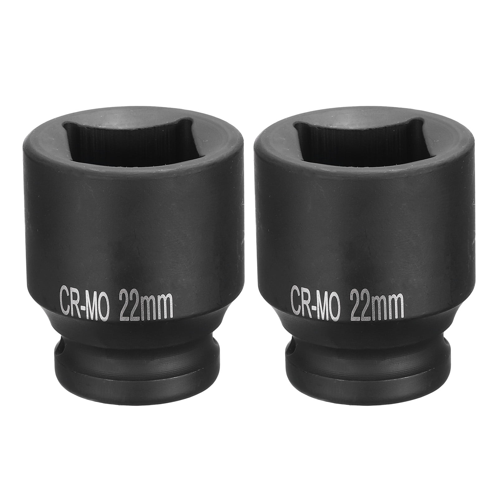 2pcs 4 Point Square Socket 1/2" Drive 22mm Metric CR-MO Impact Wheel ...