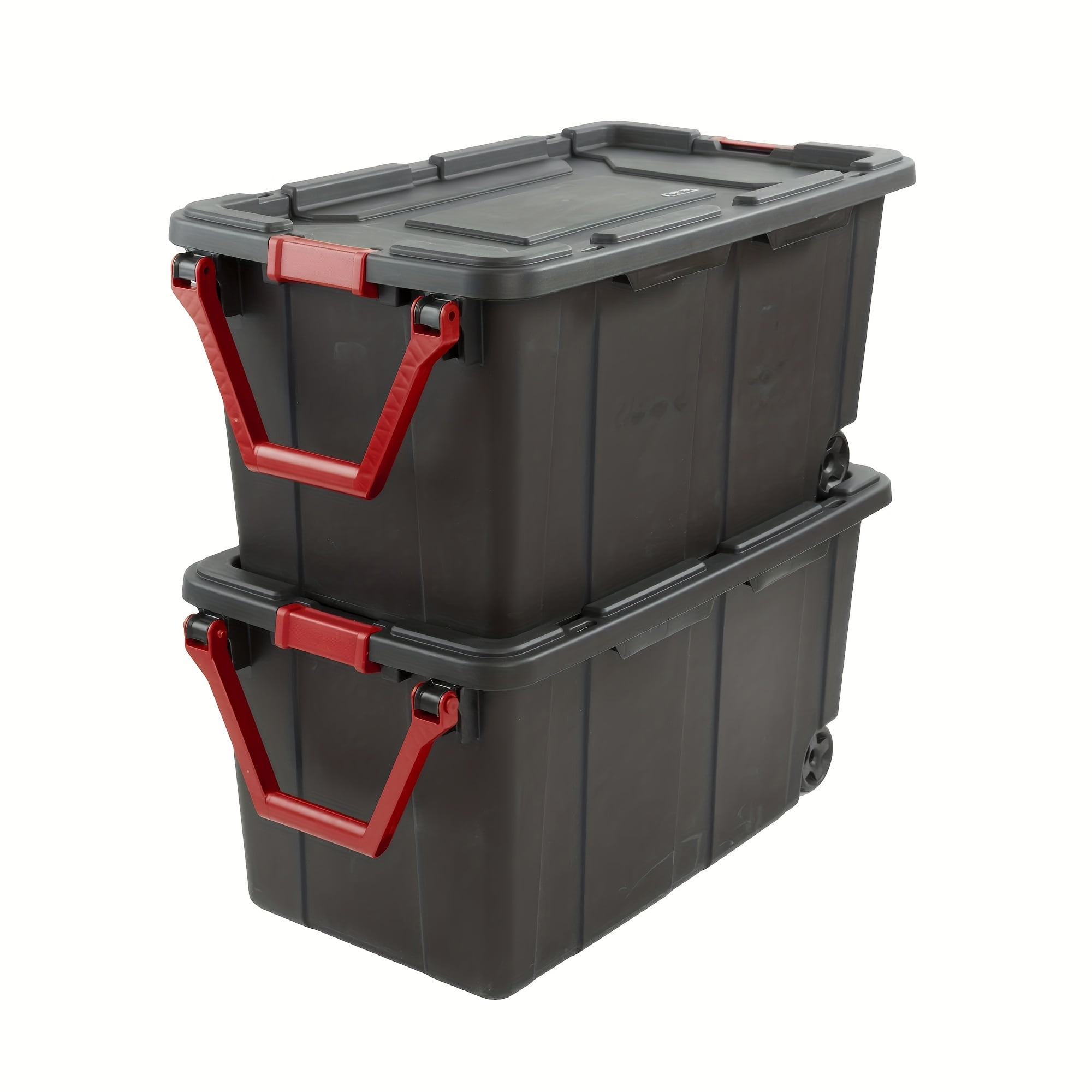 2pcs 40 Gallon Heavy-Duty Extra Large Wheeled Storage Bins with Locking ...