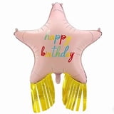 2pcs 40-Inch Matte Star Foil Balloons - "Happy Birthday" Design for ...