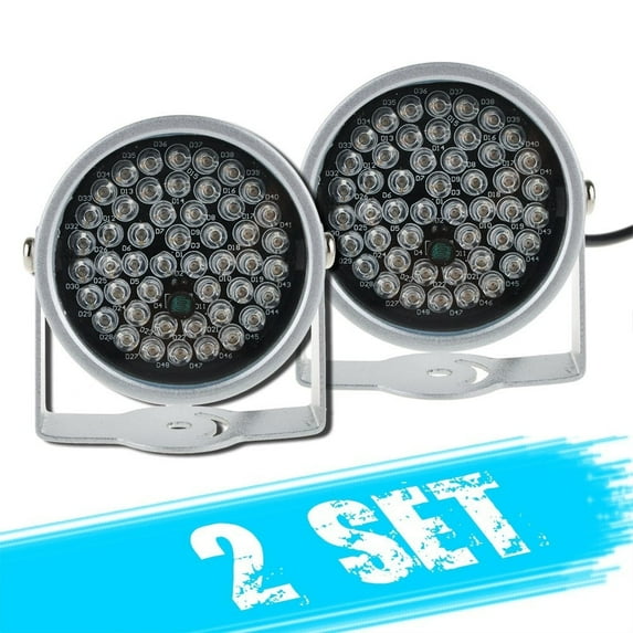 2pcs 48 LED Illuminator IR Infrared Night Vision Light for Security ...
