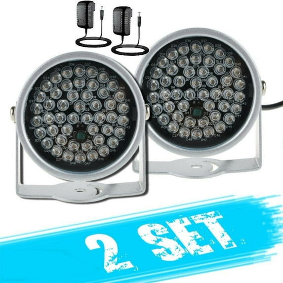 2pcs 48LED & 12V Power IR Infrared Night Vision Light for Security CCTV ...