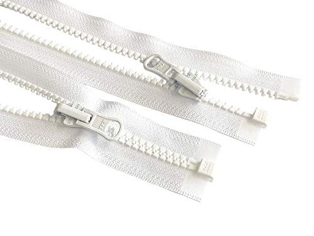 2pcs 49 Inches - 120 Inches Vislon YKK #5 Molded Plastic Zippers Separating Tent in-Outside ...
