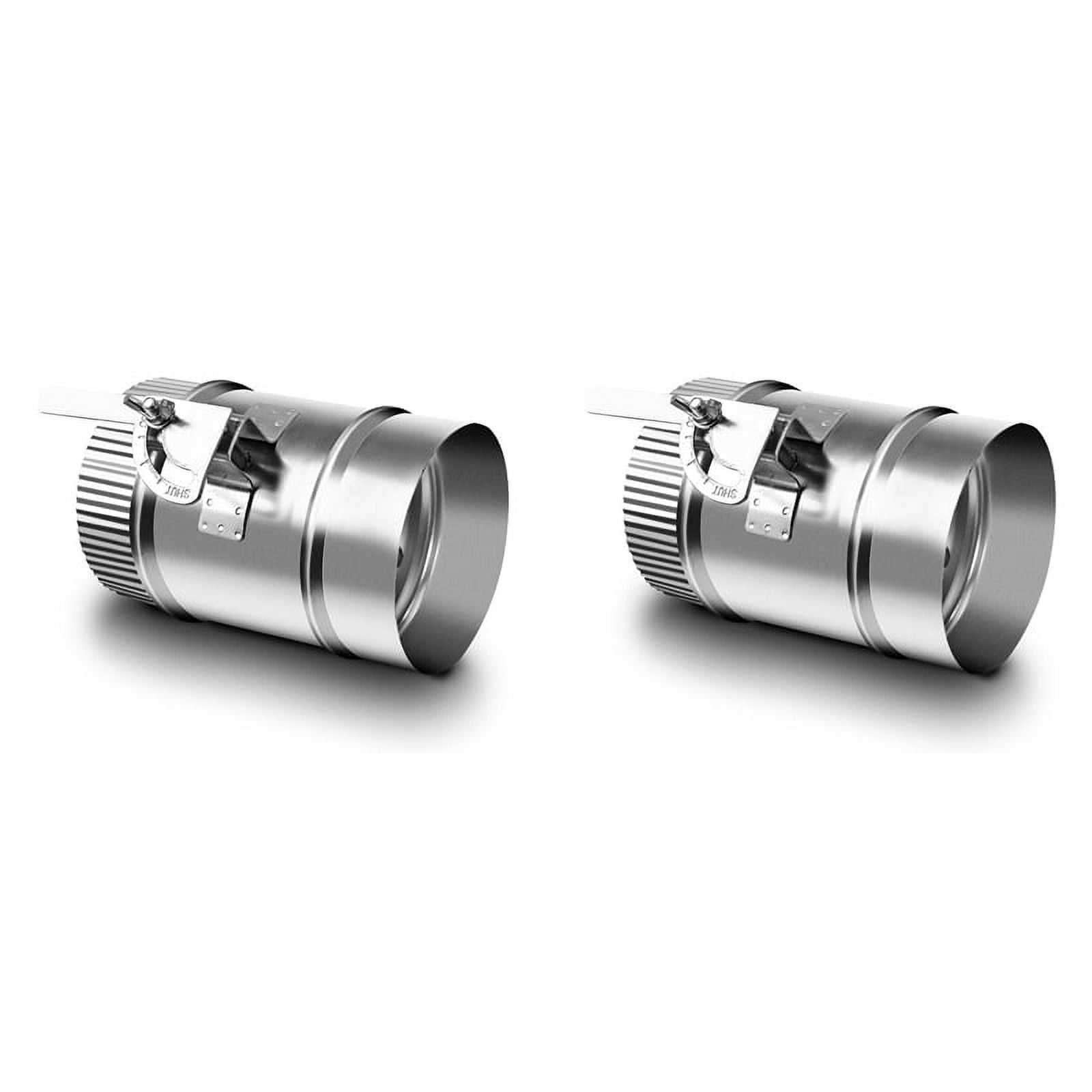 2pcs 4Inch HVAC Duct Manual Volume Damper with Sleeve Galvanized ...